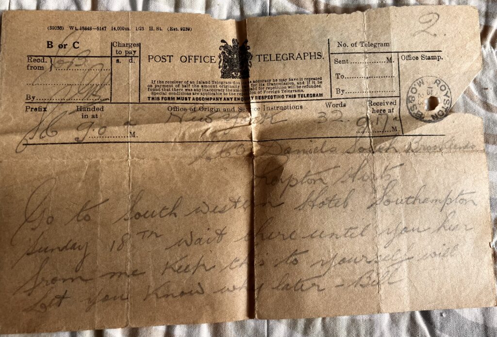 The telegram which starts a novel - Maturing Well